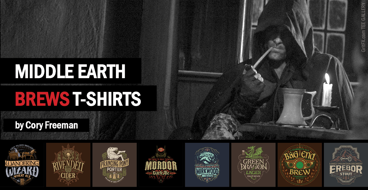 Middle Earth Brews T-Shirts By Cory Freeman - GritFX Tees